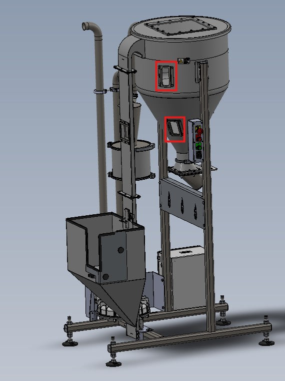 D35 and D70 Destoner Hopper Window – Loring